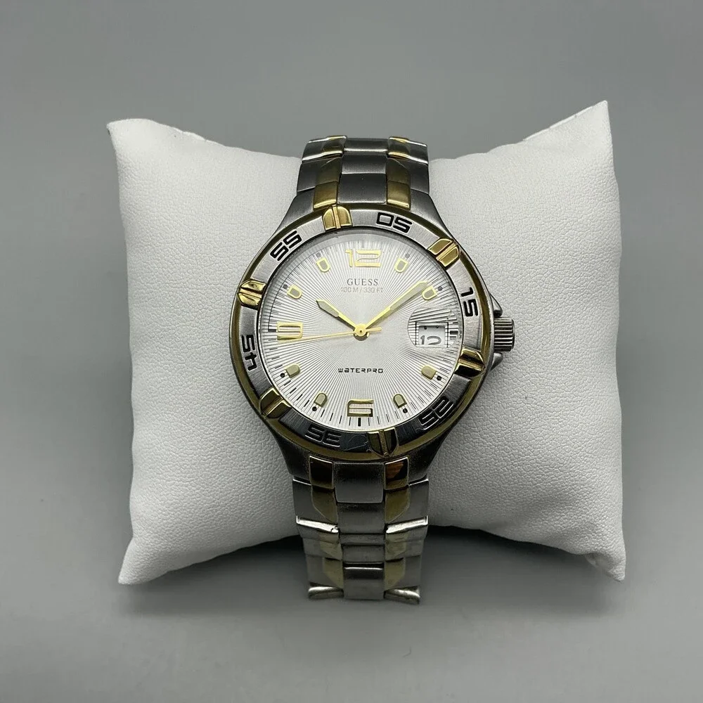 Guess | Accessories | Guess Waterpro Mens Watch 37mm Two Tone Stainless ...
